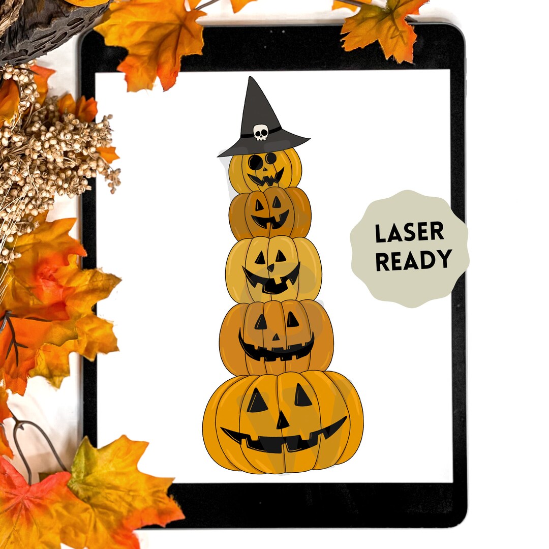 Stack of Jacks, Jack-o'-lantern Stack Halloween Pumpkins | Scroll Saw ...
