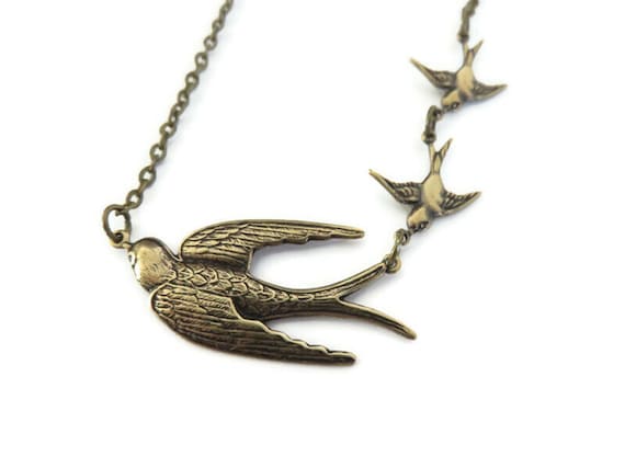 Etsy bird necklace store