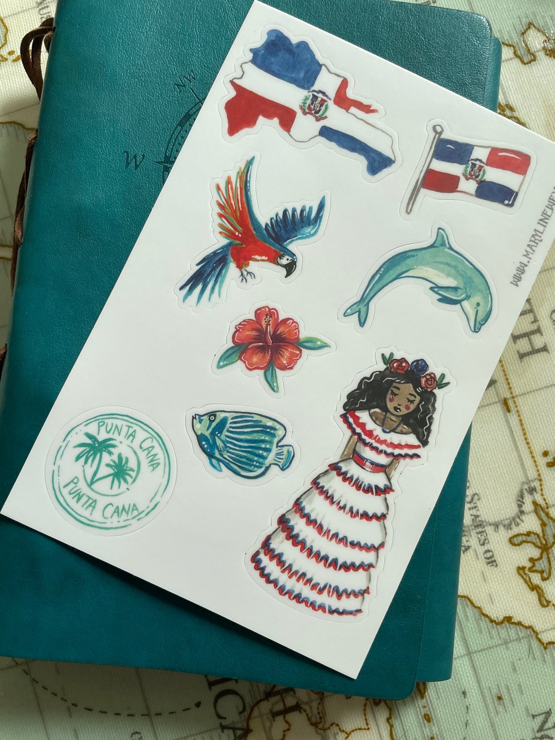 Dominican Republic Travel Stickers - Etsy