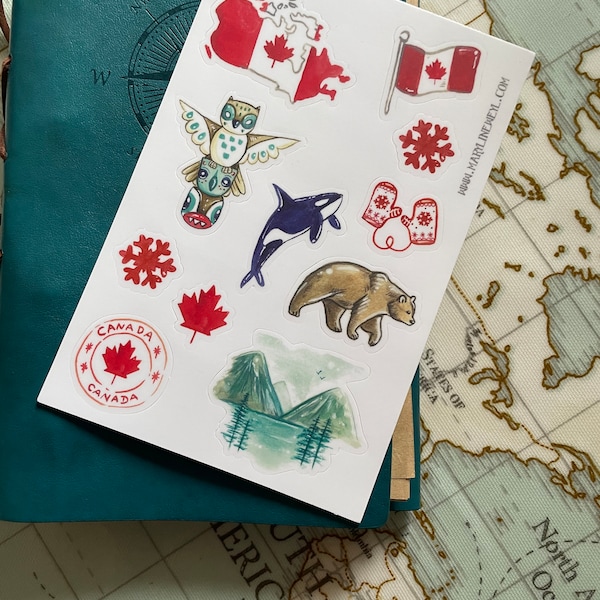 Canada Book Stickers - Etsy