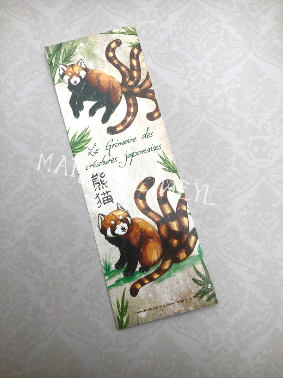 Red Panda Bookmark - Etsy