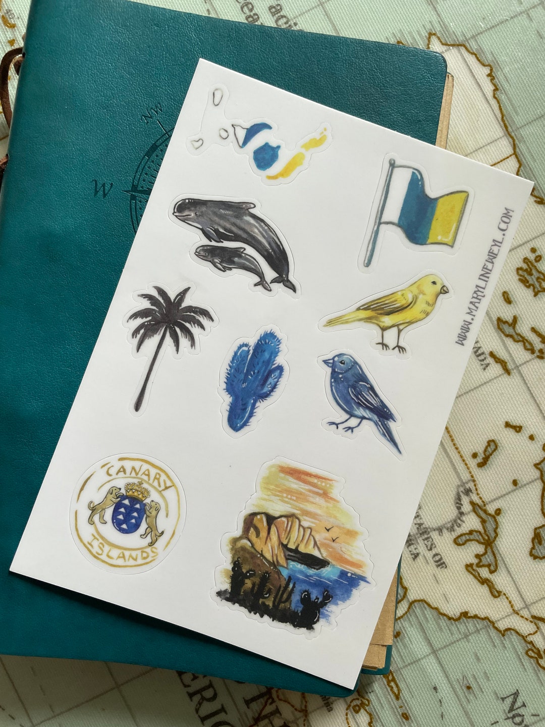 Travel Stickers for the Canary Islands, Tenerife - Etsy