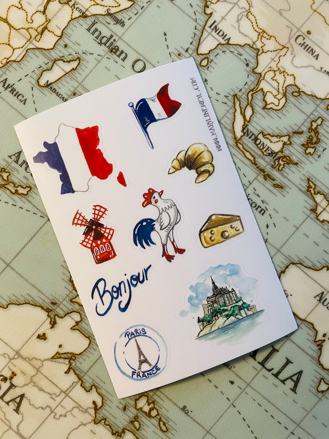 France Travel Stickers - Etsy