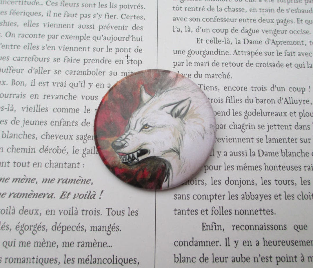Red Werewolf Brooch Badge Pins - Etsy