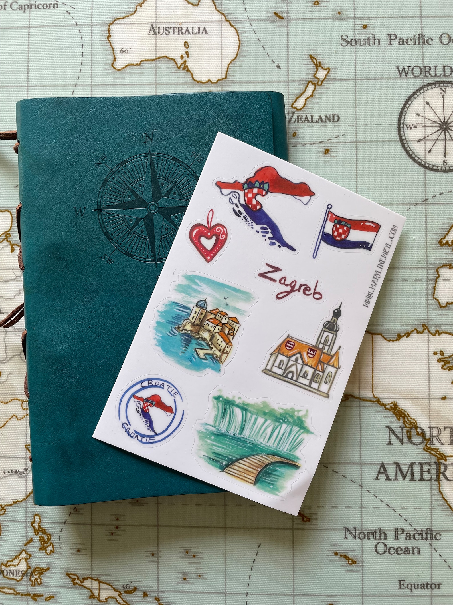 Croatia Travel Stickers - Etsy