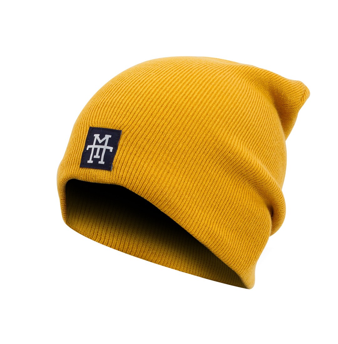 Slouch Beanie Long Beanie Hat Knitted Hat With Stick - Etsy