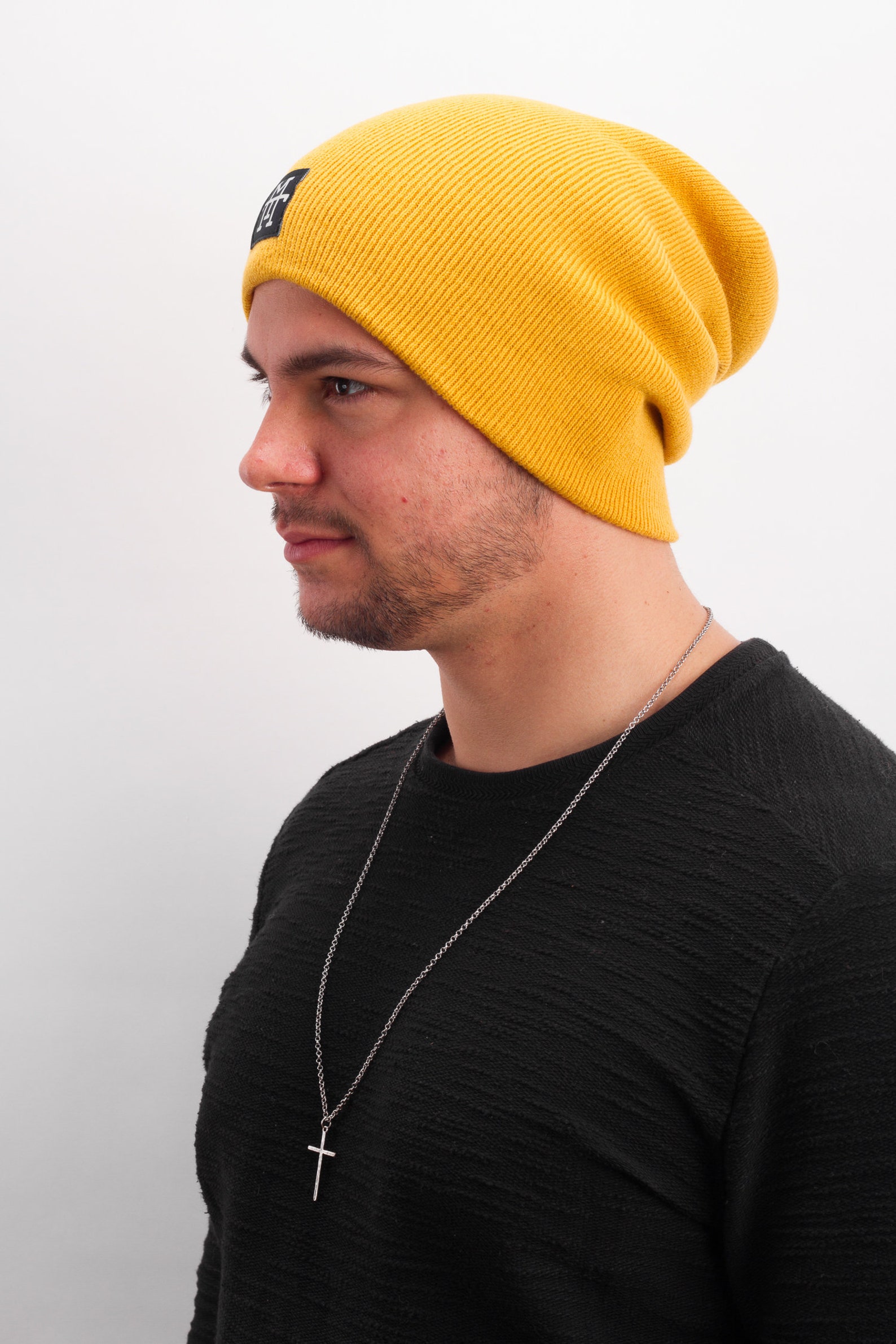 Slouch Beanie Long Beanie Hat Knitted Hat With Stick - Etsy