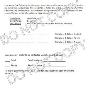 High School Business Class Contract- Teacher Materials- CTE Class ...
