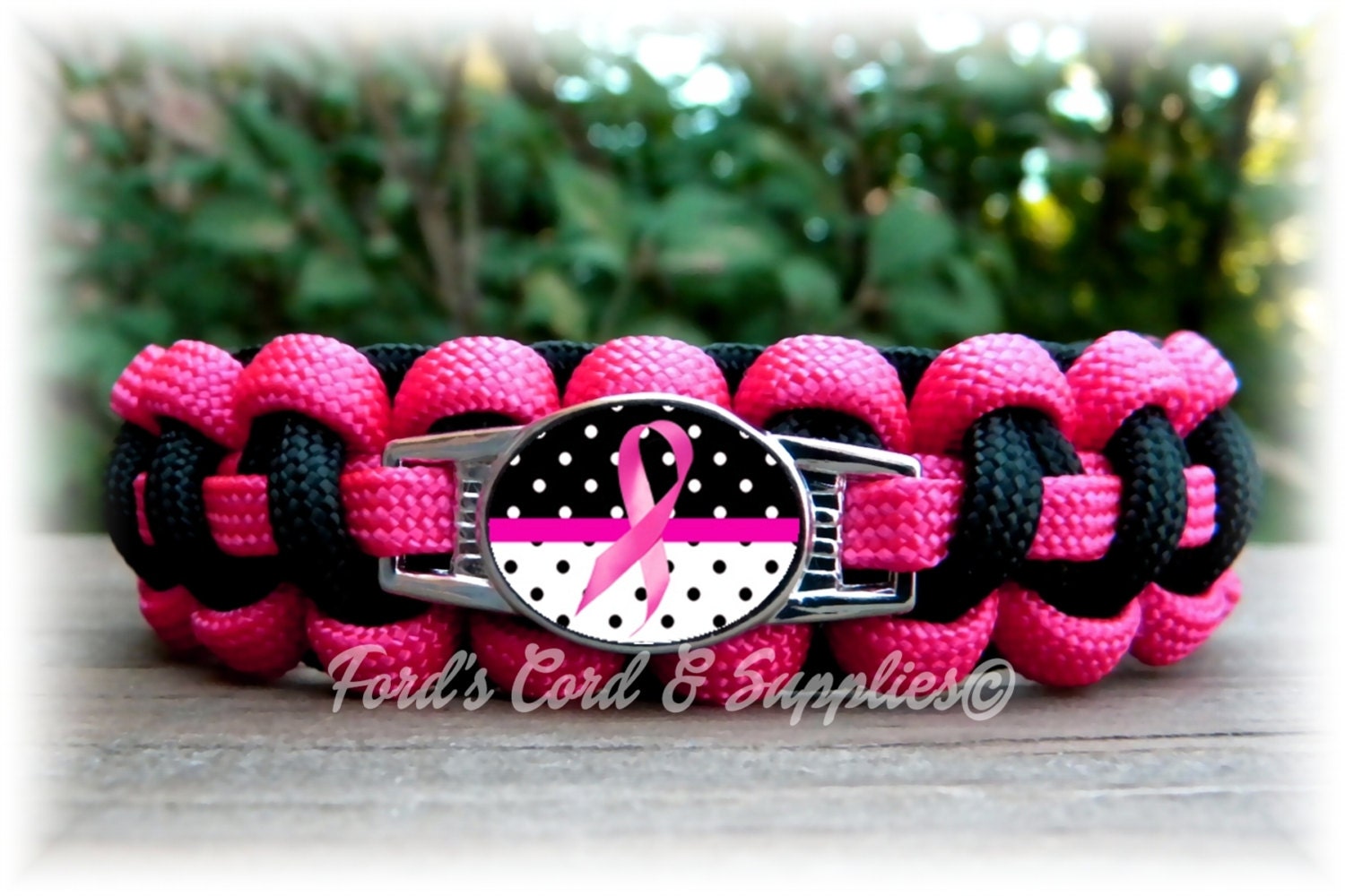 Breast Cancer Awareness Bracelet Paracord Bracelet Survival | Etsy