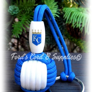 MLB Team Monkey Fist Keychain, Paracord Keychain, Cardinals, Dodgers ...