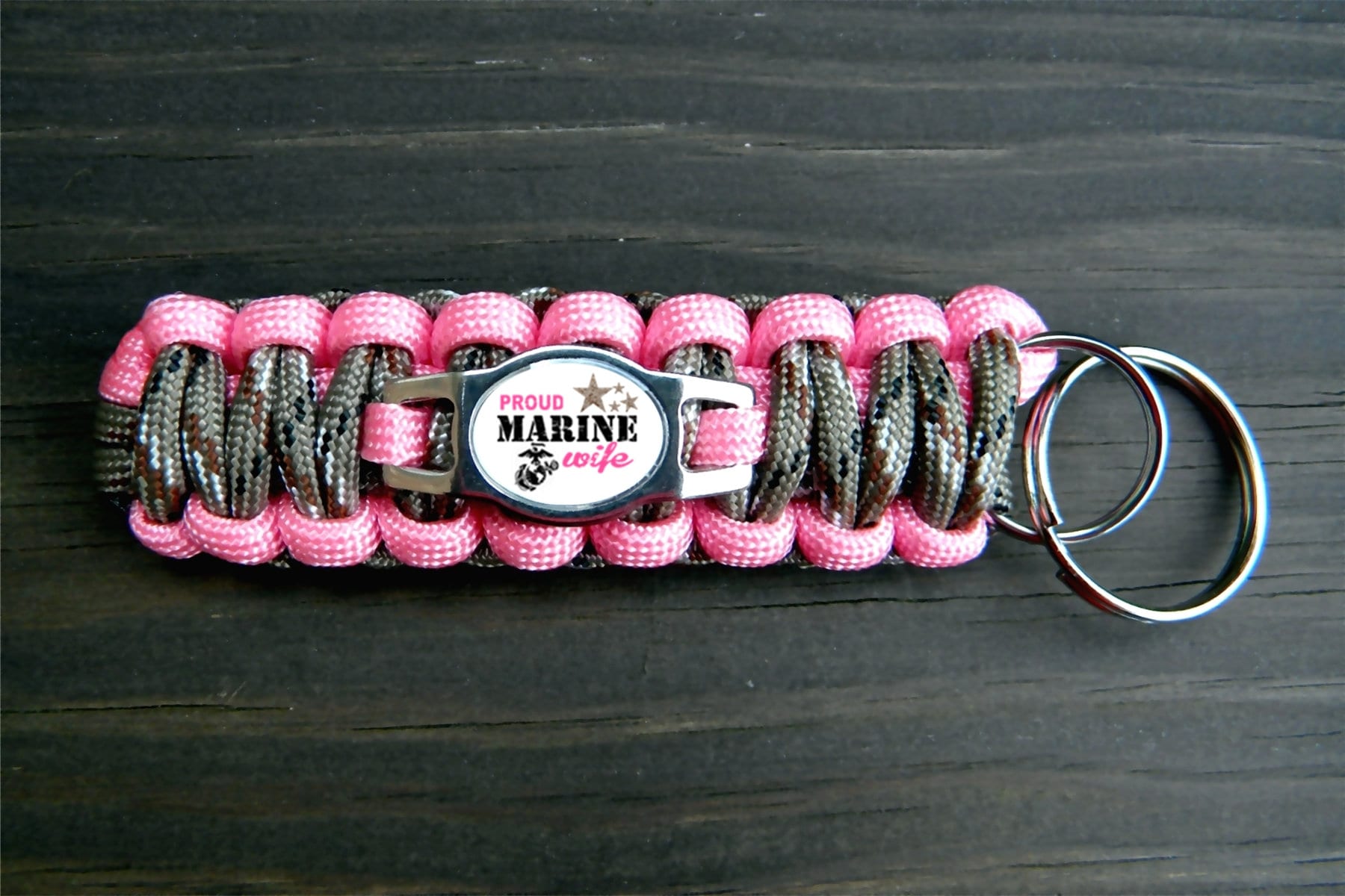 Military Wife Key Fob Paracord Keychain Military Support | Etsy