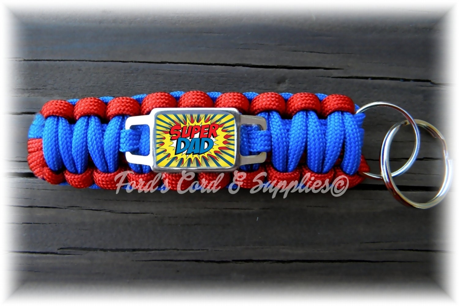 Dad Key Fob Super Dad Key Fob Paracord Key Fob Keychain | Etsy