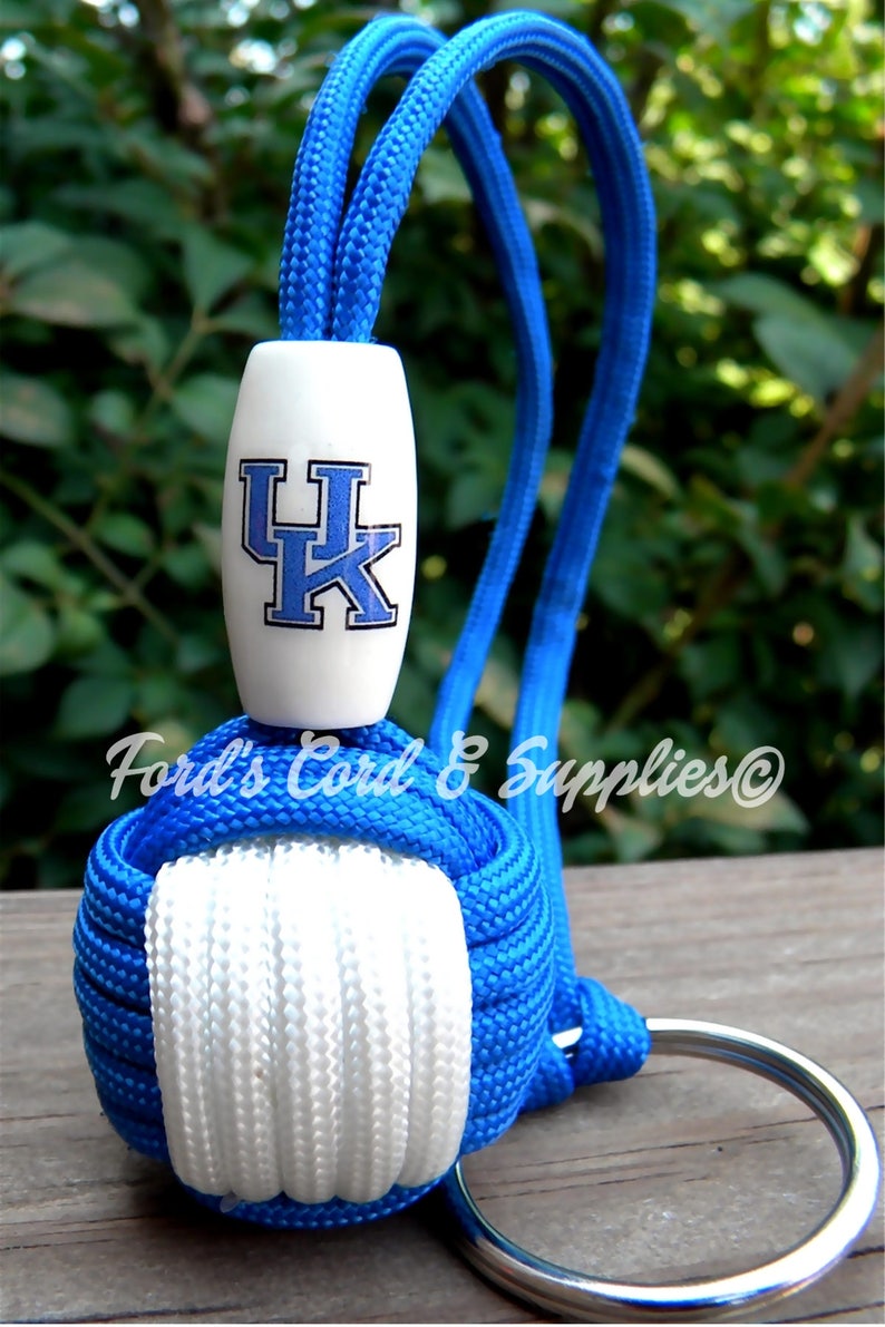 NCAA College Team Monkey Fist Keychain Clemson Alabama - Etsy