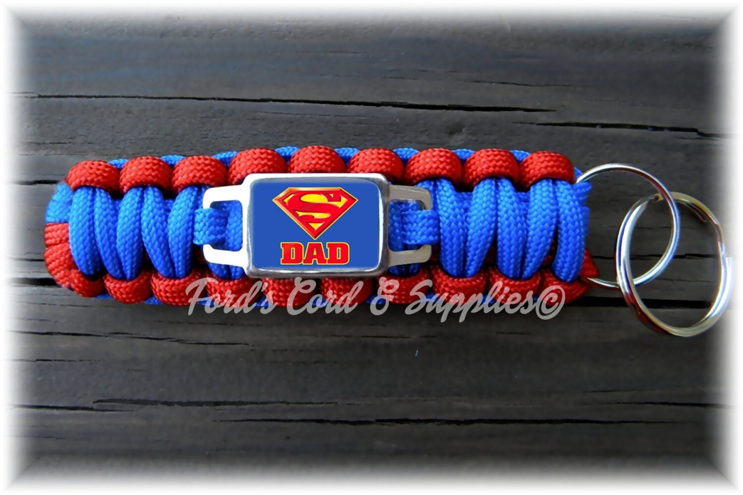 Dad Key Fob Super Dad Key Fob Paracord Key Fob Keychain | Etsy