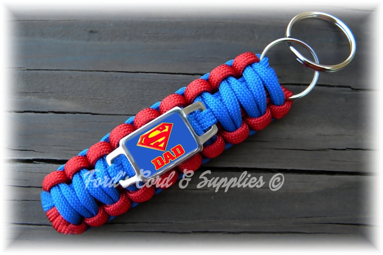 Dad Key Fob Super Dad Key Fob Paracord Key Fob Keychain | Etsy