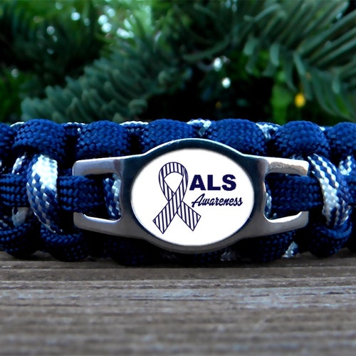 ALS Lou Gehrig's Disease Awareness Ribbon Bracelet - Etsy