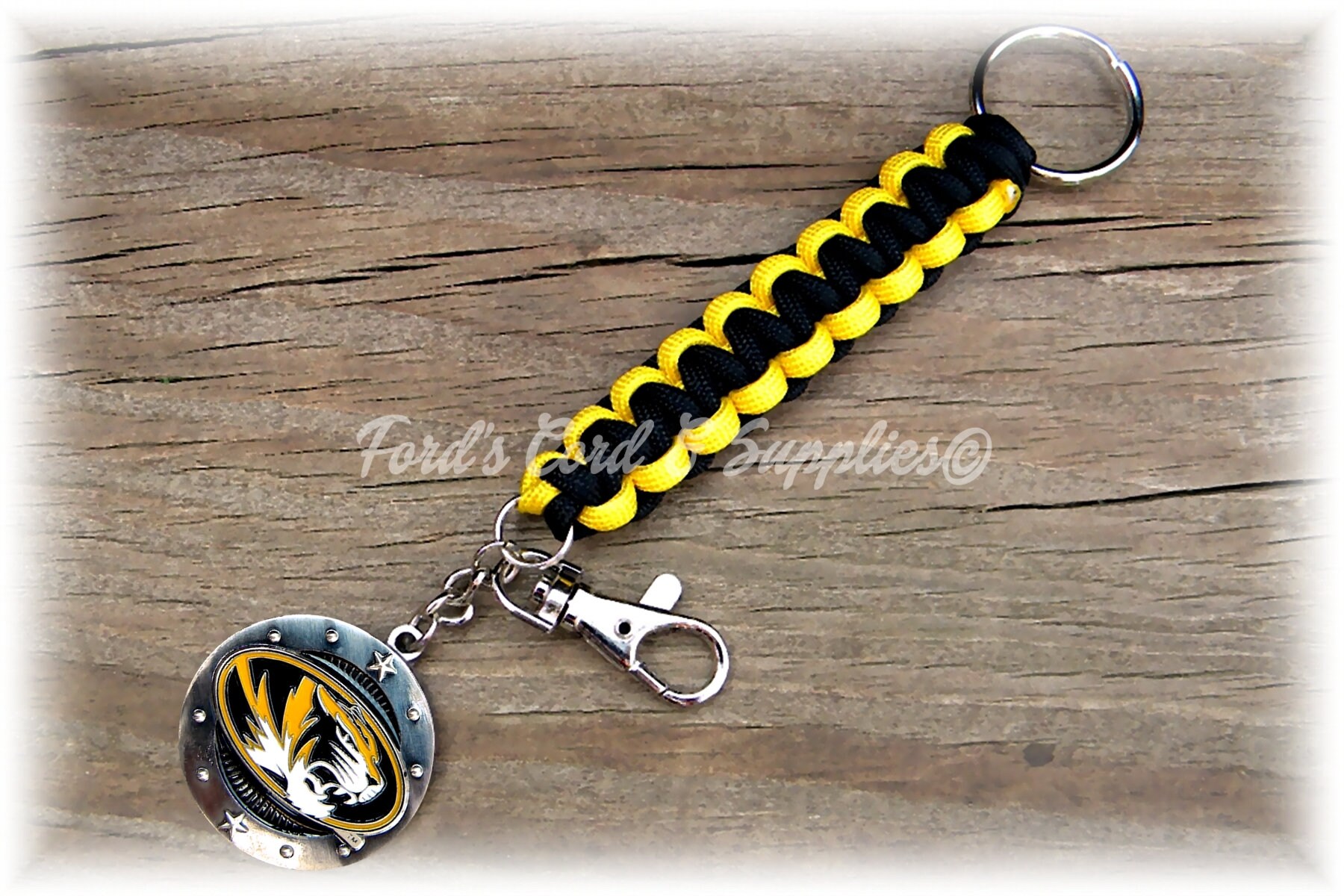 NCAA Collegiate Team Logo Key Fob Paracord Key Fob Keychain | Etsy