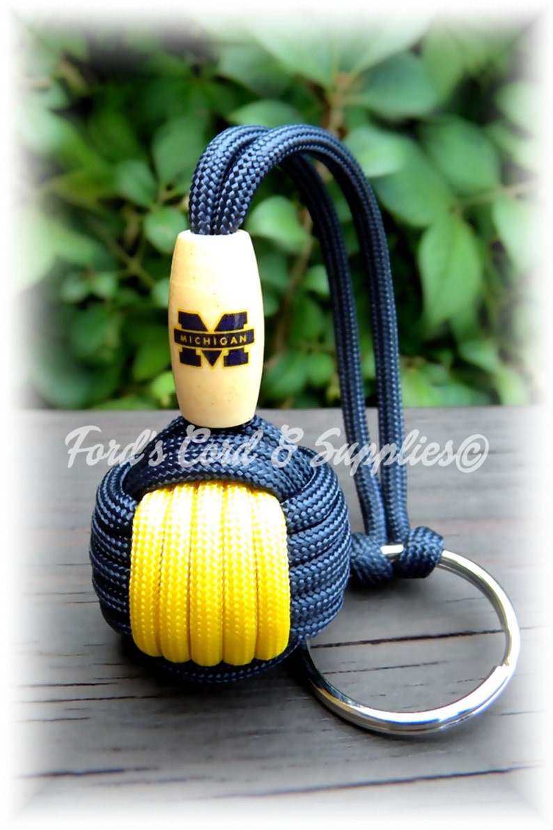 NCAA College Team Monkey Fist Keychain Clemson Alabama - Etsy