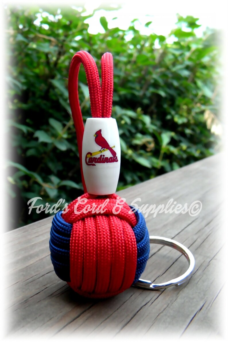 MLB Team Monkey Fist Keychain Paracord Keychain Cardinals | Etsy