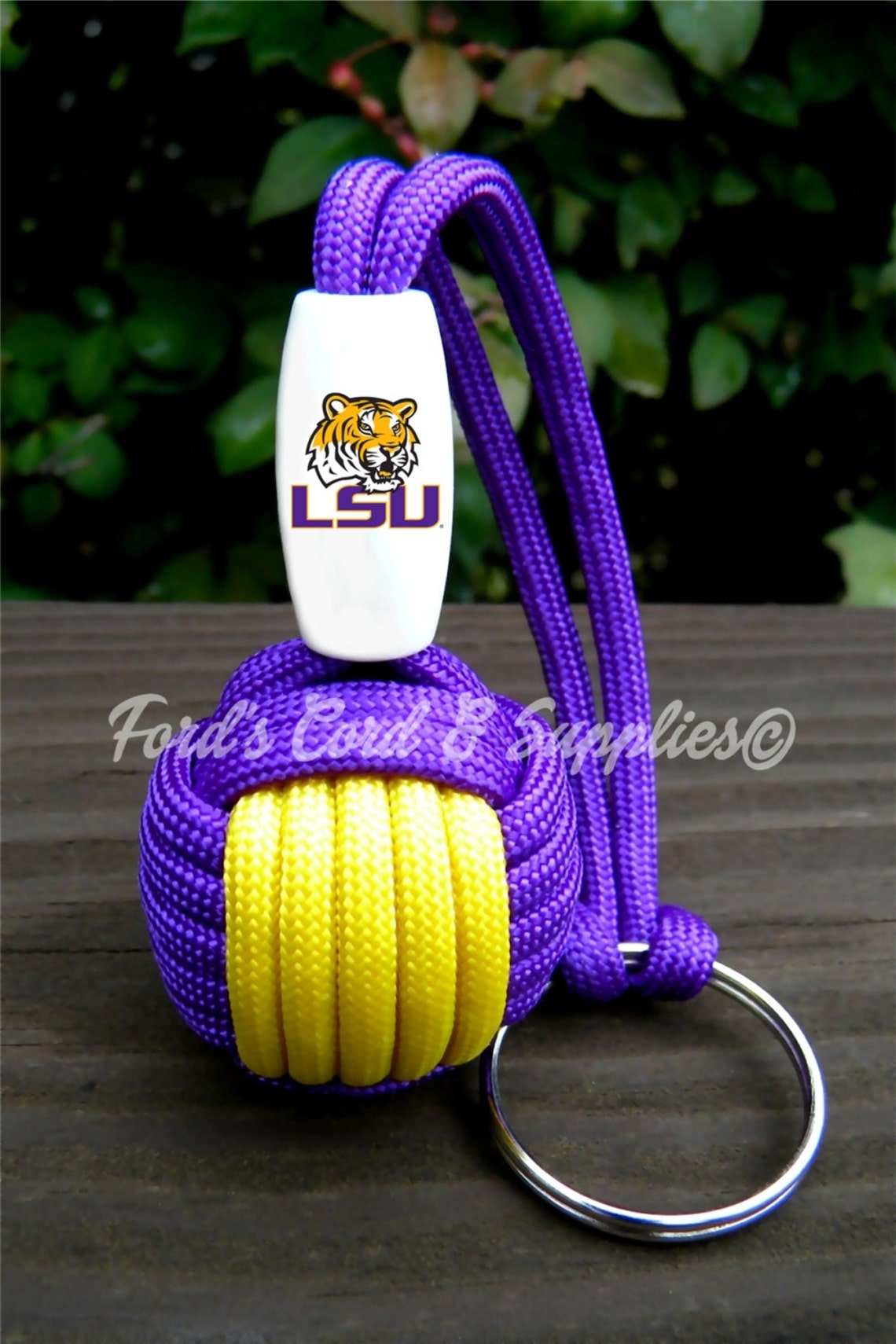 NCAA College Team Monkey Fist Keychain Clemson Alabama - Etsy