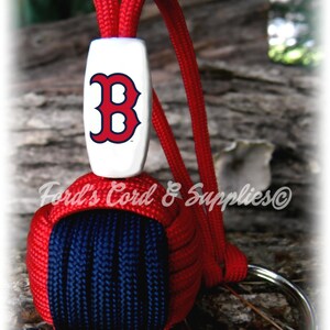 MLB Team Monkey Fist Keychain, Paracord Keychain, Cardinals, Dodgers ...