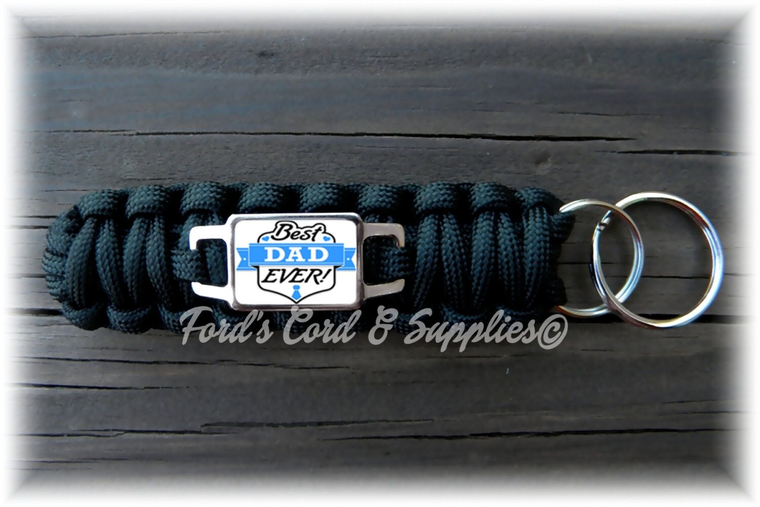 Dad Father Key Fob Paracord Keychain The World's | Etsy