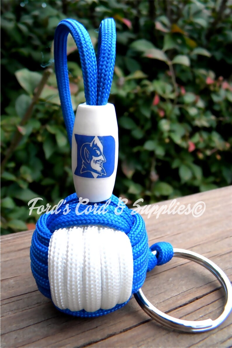 NCAA College Team Monkey Fist Keychain Clemson Alabama - Etsy