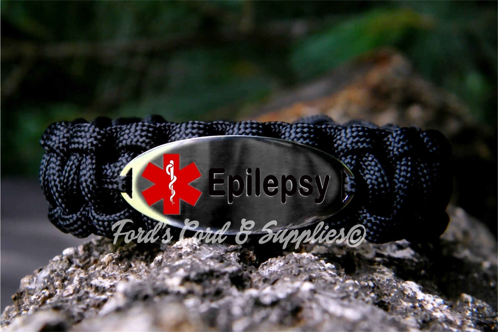 Epilepsy Medical Alert Bracelet Paracord Bracelet With Laser - Etsy