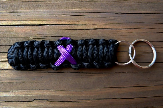 Awareness Ribbon Key Fob Paracord Key Fob Breast Cancer | Etsy