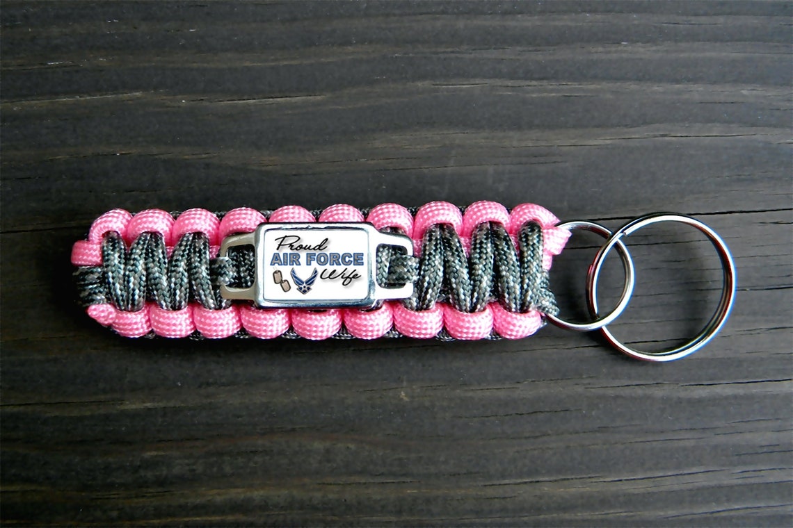 Military Wife Key Fob Paracord Keychain Military Support - Etsy