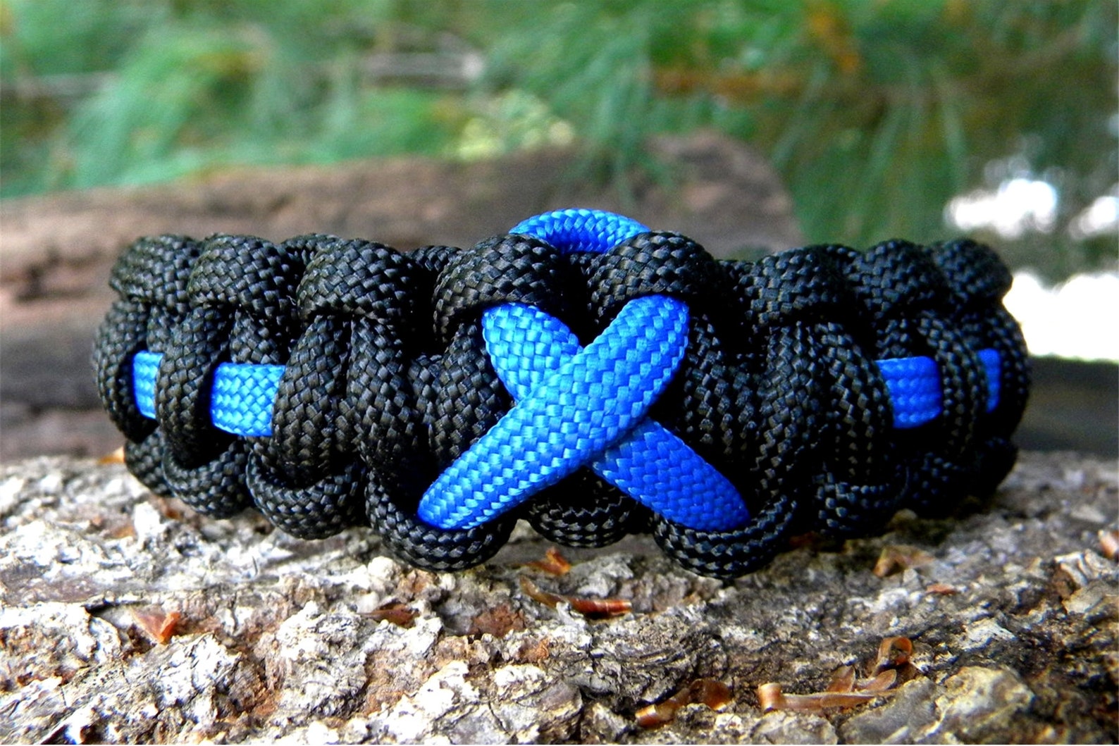 Royal Blue Awareness Ribbon Bracelet Paracord Bracelet | Etsy