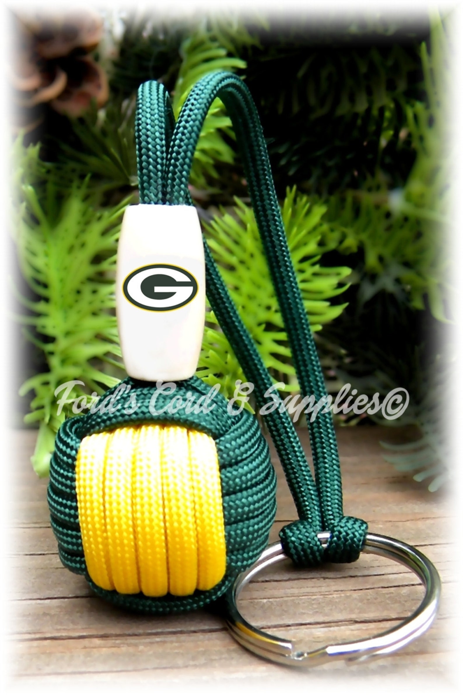 NFL Team Paracord Monkey Fist Keychain Paracord Keychain - Etsy