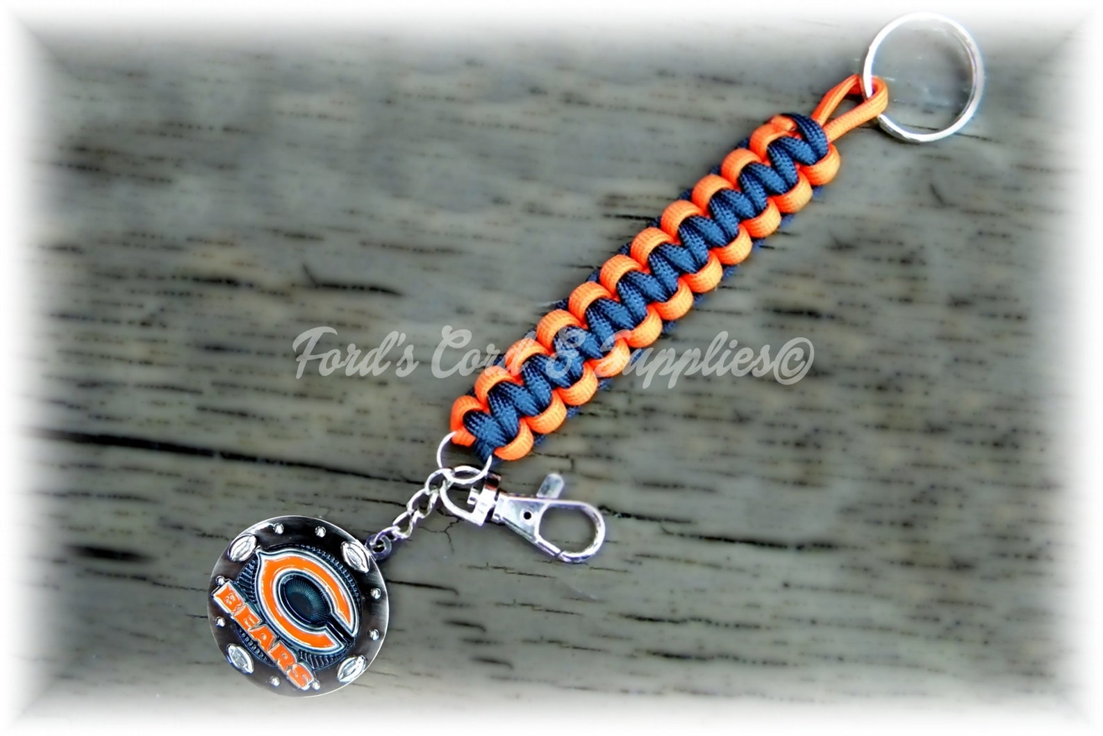 NFL Team Logo Key Fob Keychain Paracord Key Fob Survival | Etsy