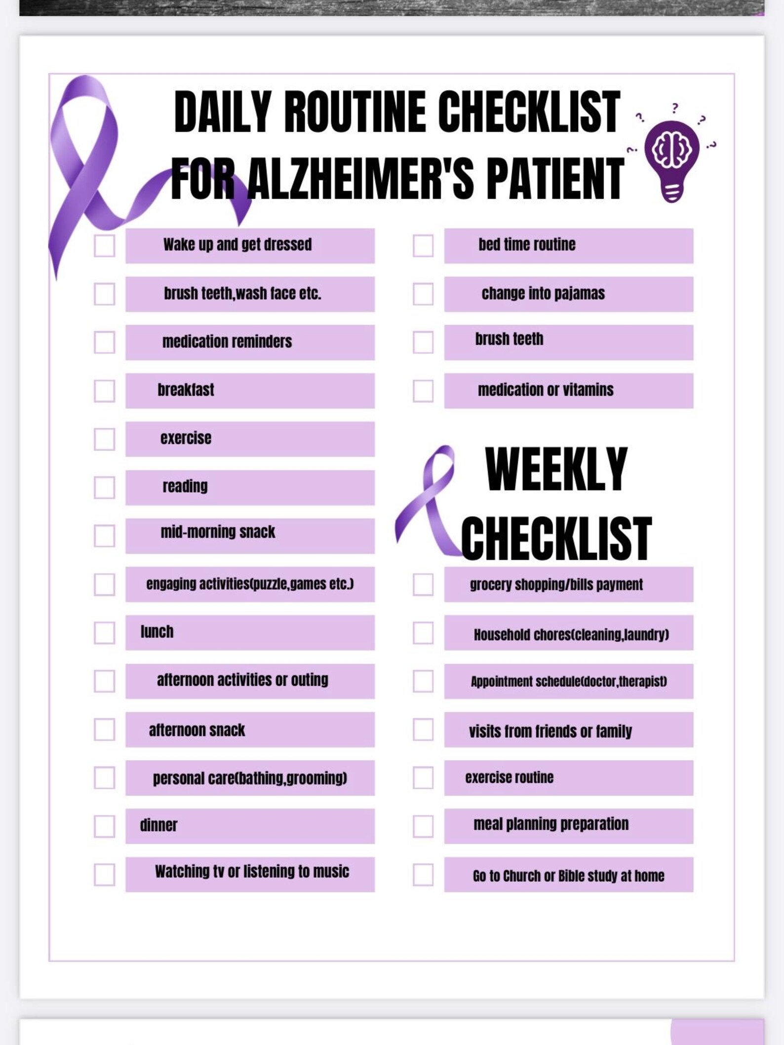 Caregivers, Planner and Checklist for Alzheimer’s and Dementia ...