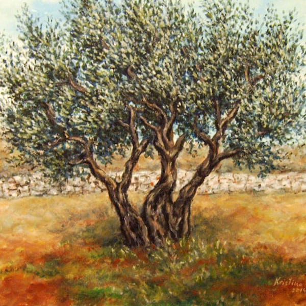 Olive Tree Painting - Etsy