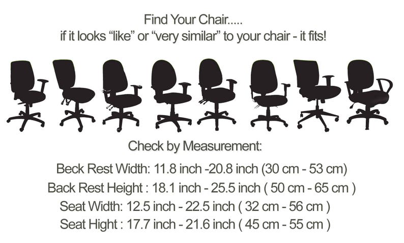 Office Chair Cover, Slipcover Adjustable, Full Cover, Washable, One ...