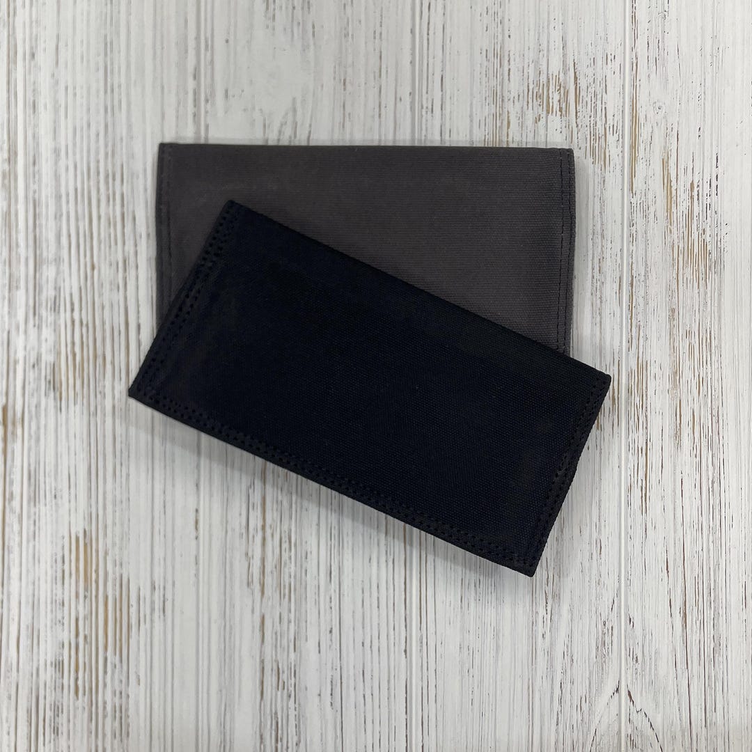 Waxed Canvas Checkbook Cover, Checkbook Register Holder, Bifold ...