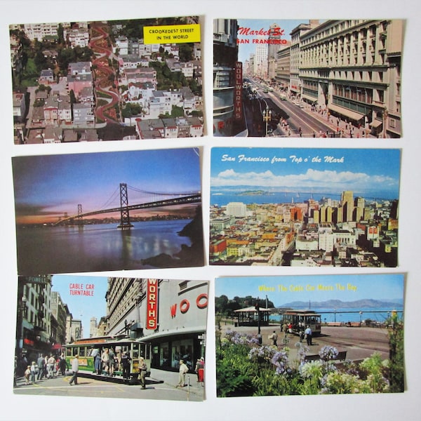 San Francisco Vintage Post Cards - Etsy
