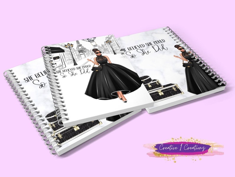 Inspirational Woman Spiral Notebook: Black Girl Stationery Gift - Etsy