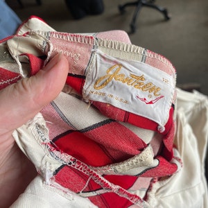 1950s Jantzen Red White Plaid One Piece Swimsuit Bathing Suit S-M - Etsy