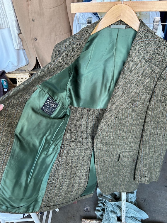 1960s/70s Fieldshire Patterned Wool Blazer Sport Coat… - Gem