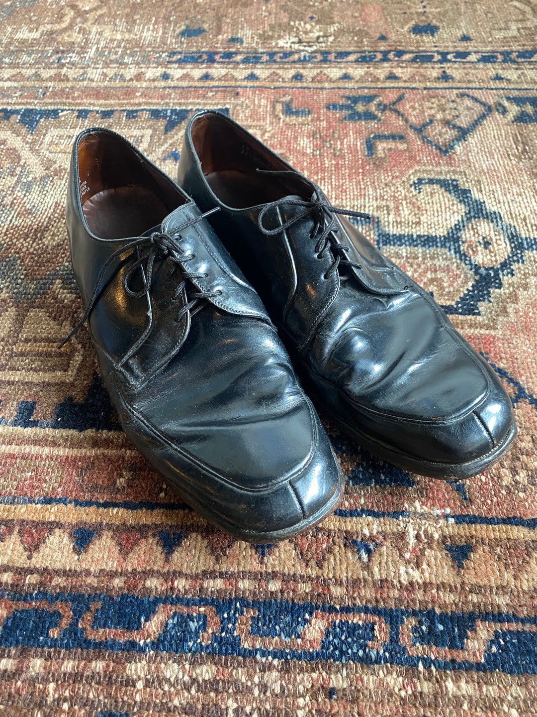 Imperial Men’s Split Toe Black Leather Lace up Formal Dress Shoes 12D ...