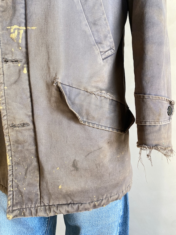 1950s Hercules Thrashed Sun Faded Gray Quilted Lining… - Gem