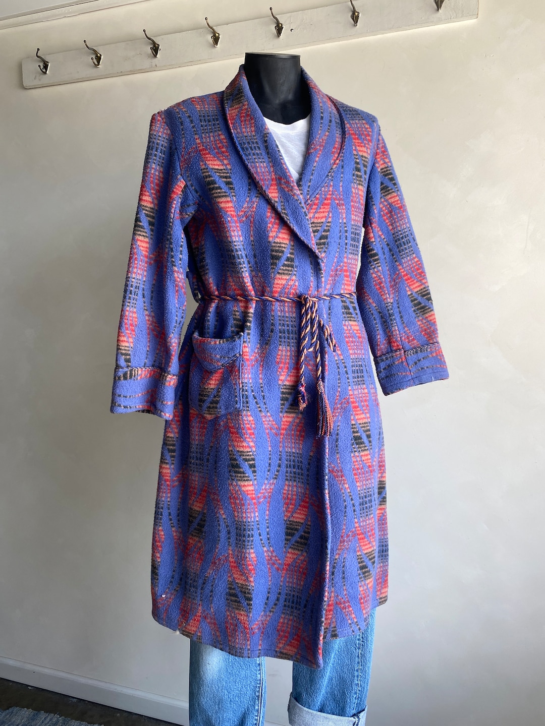 1940s/50s Blue Red Gradient Barrister Beacon Robe With Belt - Etsy