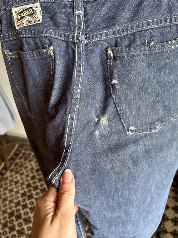 1950s/60s Farah of Texas Repaired Farm Jeans 26x29 - Gem