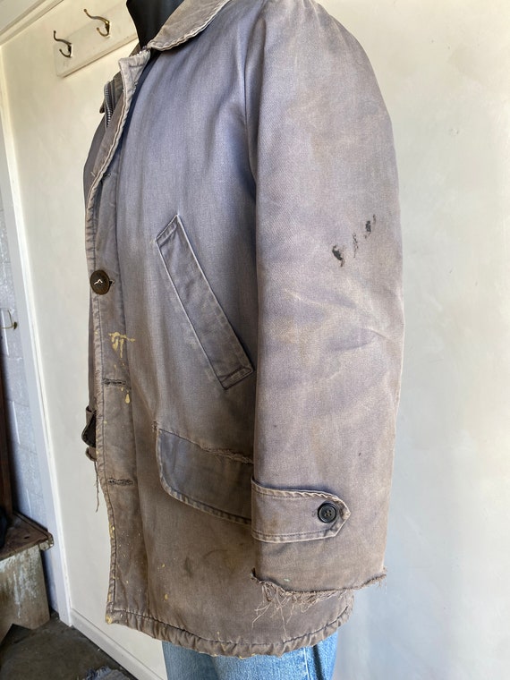 1950s Hercules Thrashed Sun Faded Gray Quilted Lining… - Gem