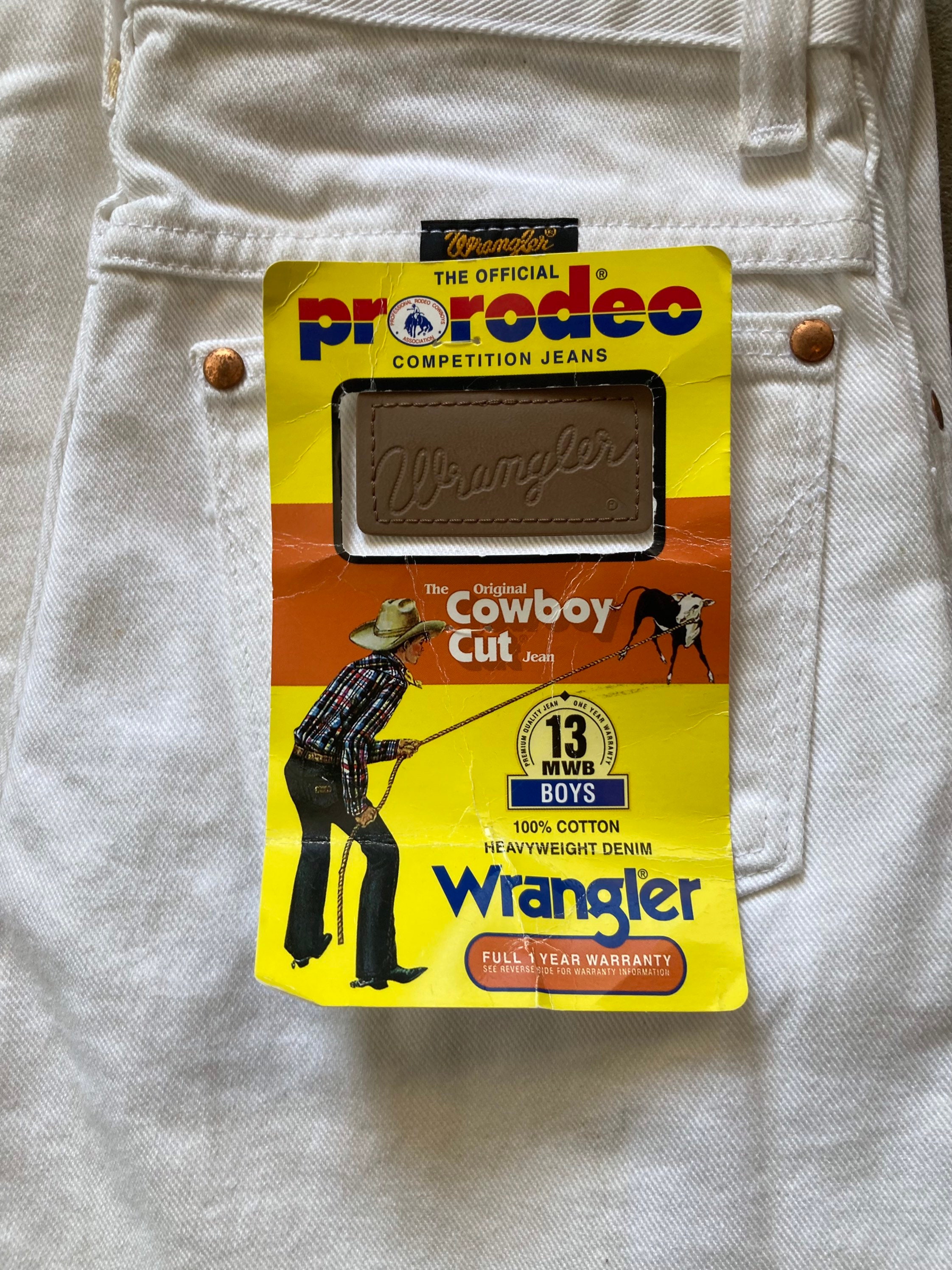 90s NOS Wrangler Pro Rodeo Cowboy Cut Jeans Size 26x30 - Etsy