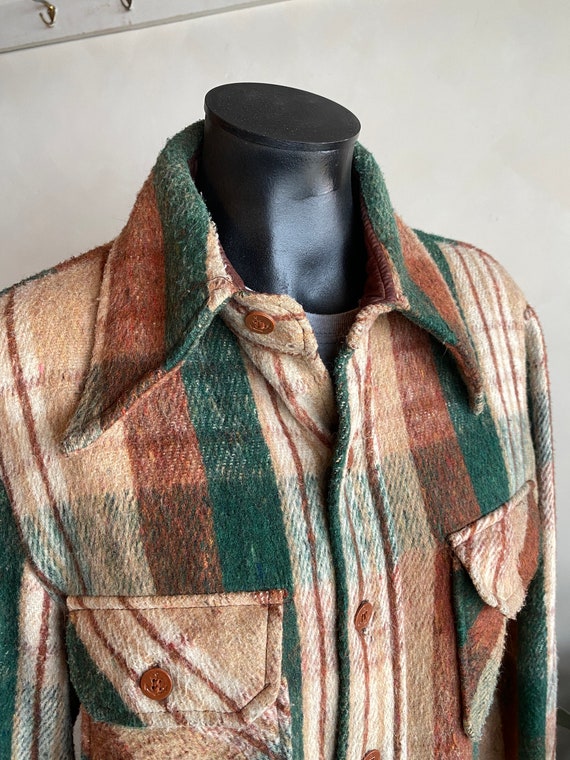 1970s Montgomery Ward CPO Earthtone Brown Green Wool … - Gem