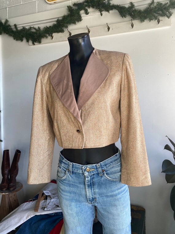 Vintage Kitty Kent Herringbone Rainbow Fleck Cropped … - Gem