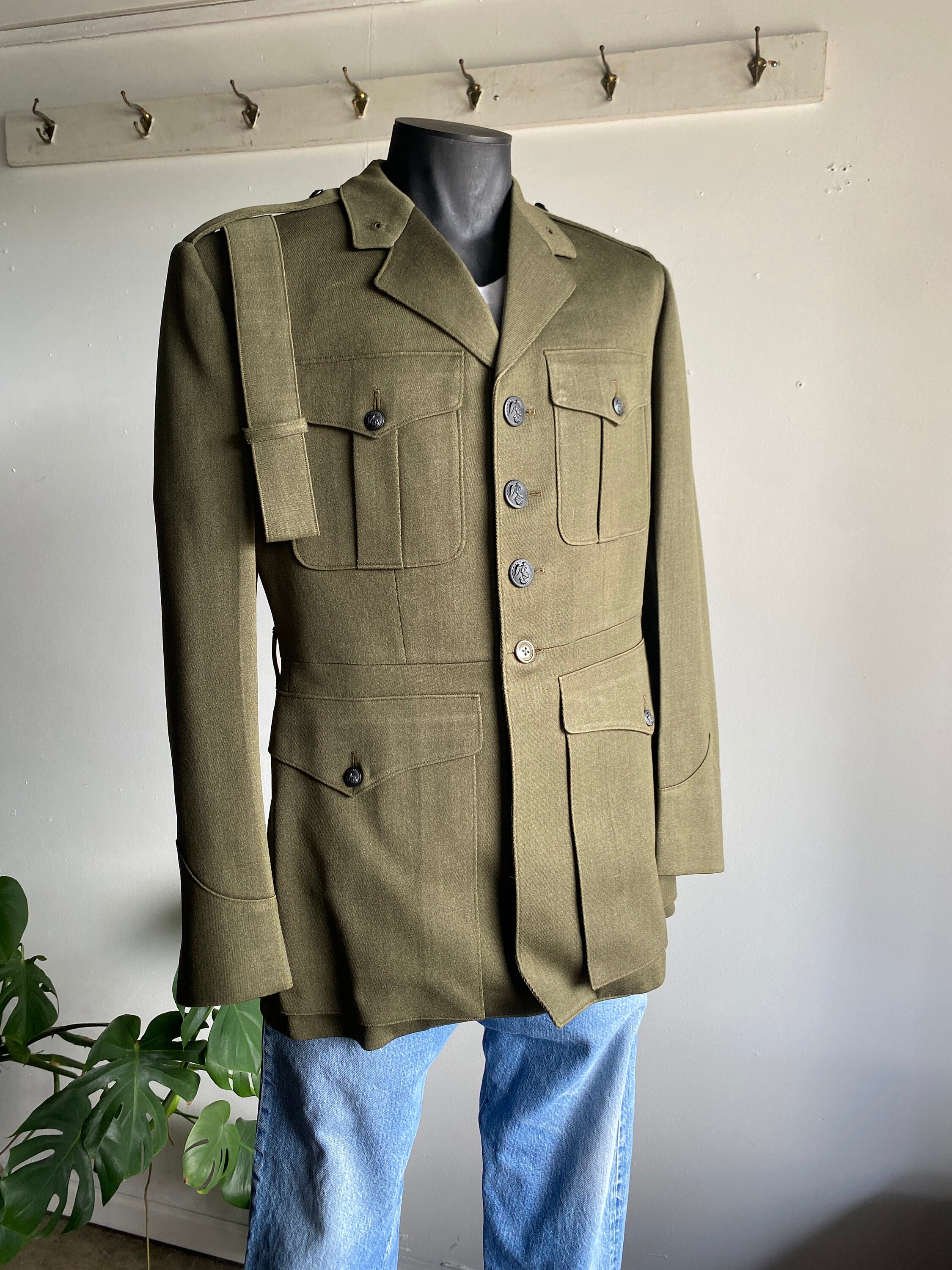 1960s Marine Corp Official Uniform Exchange Uniform Shop Wool OD Jacket ...
